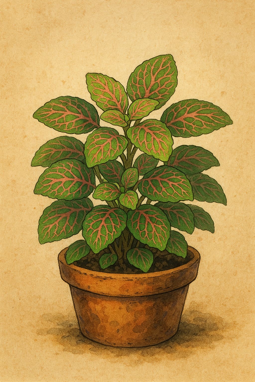 Planta-mosaio - fitônia - Fittonia albivenis - Projeto Jardinando
